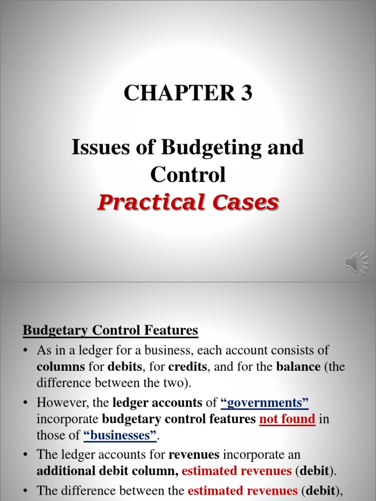 CHAPTER 3 Issues of Budgeting and Contro | PDF | Debits And Credits ...