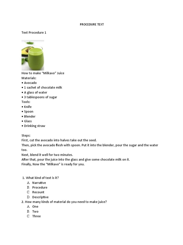 Procedure Text Grade 9 | PDF | Foods | Home