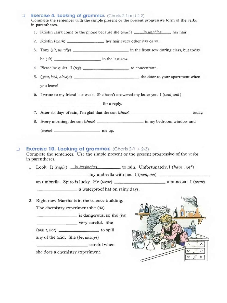 Present Simple&Progressive | PDF