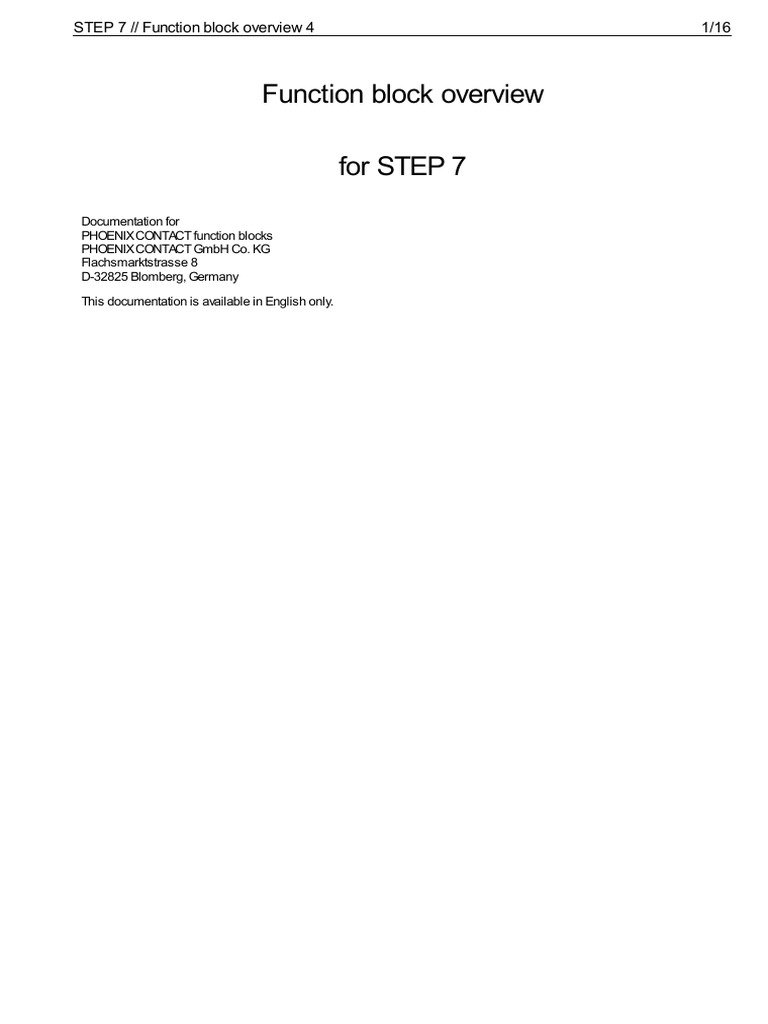 STEP7 Overview | PDF