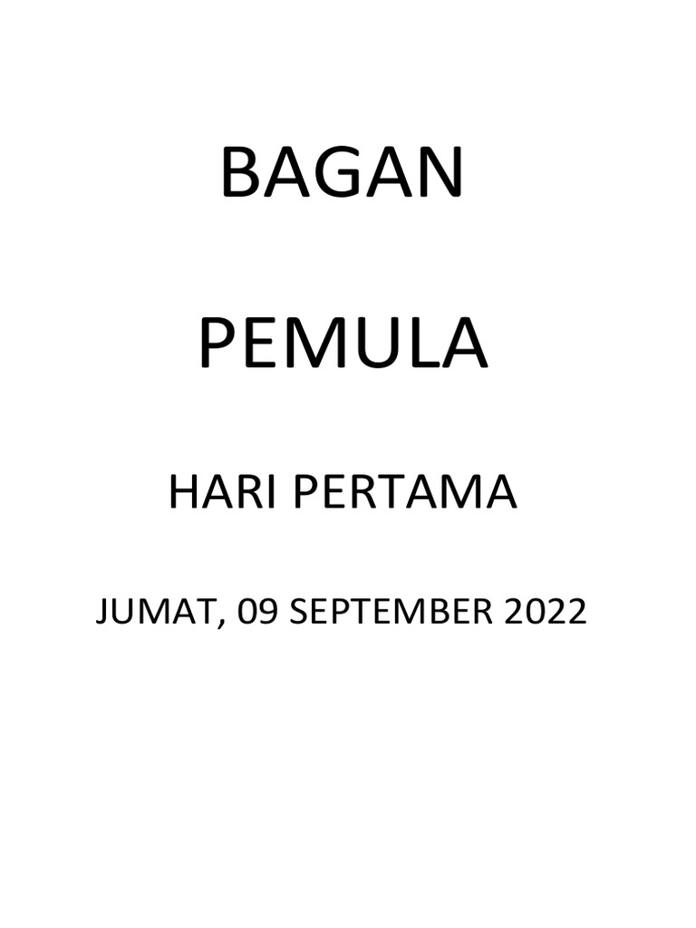 Bagan Pemula Bharaduta Day 1 | PDF