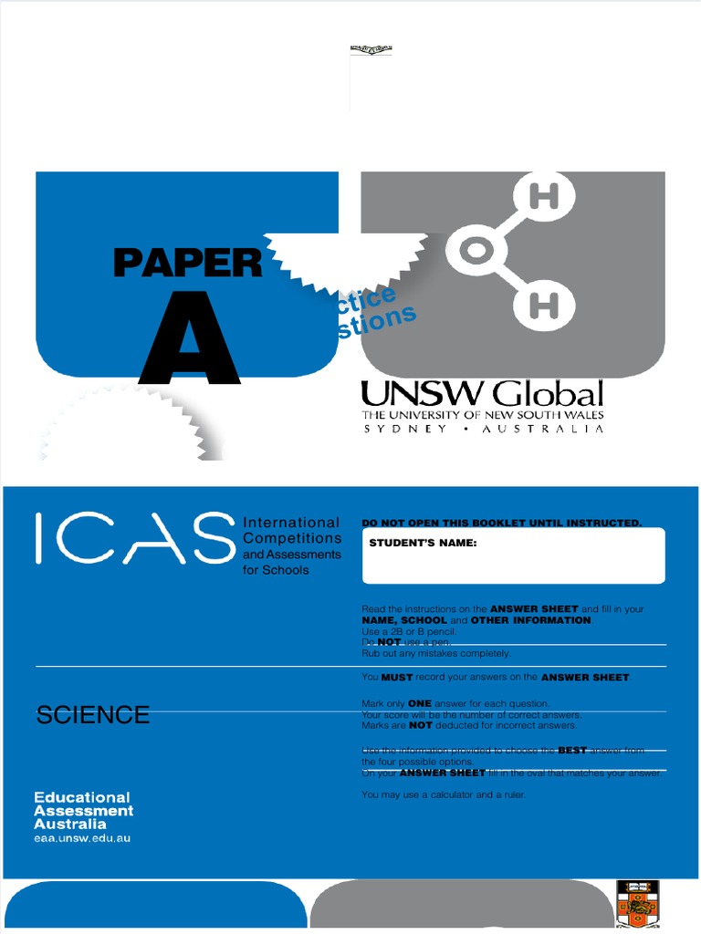 Icas Science Paper A | PDF | Water | Soil