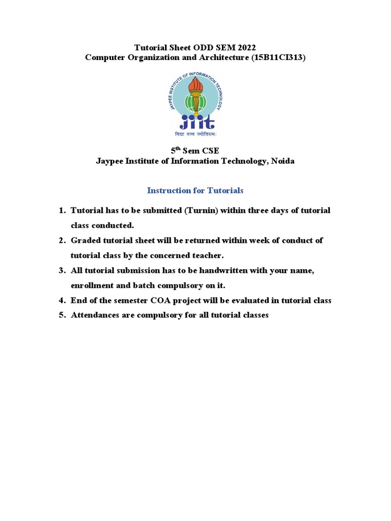 T9 - MIPS-Tutorial Sheet ODD SEM 20222 | PDF | Computer Architecture | Computing