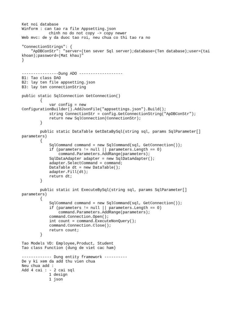 Configuring Database Connections And Entity Framework Core In Aspnet Core Applications Pdf