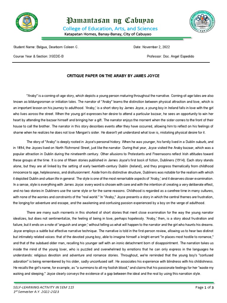 Critique Paper | PDF