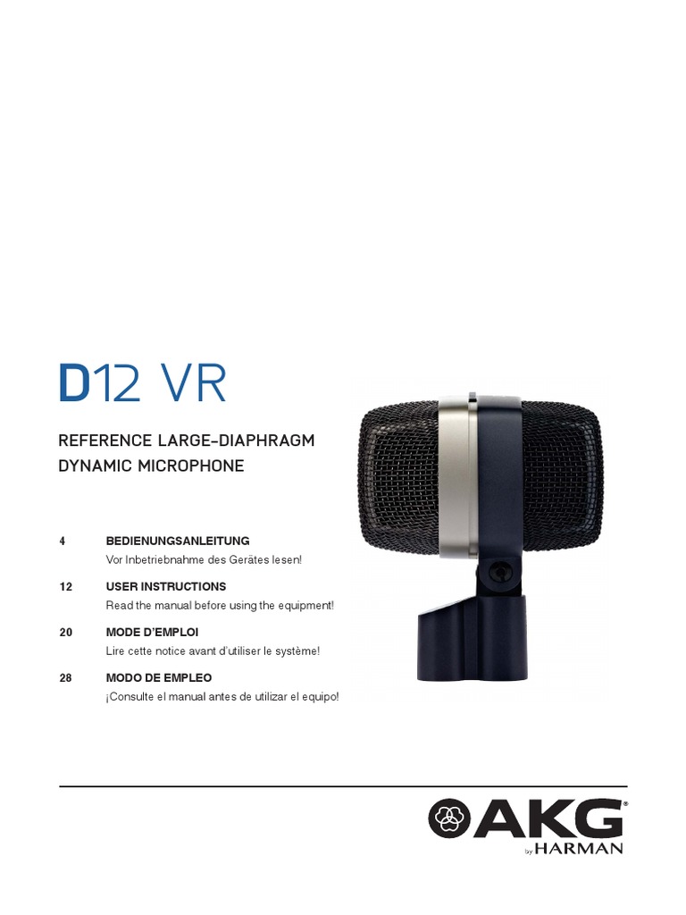 Akg d12vr Manual | PDF