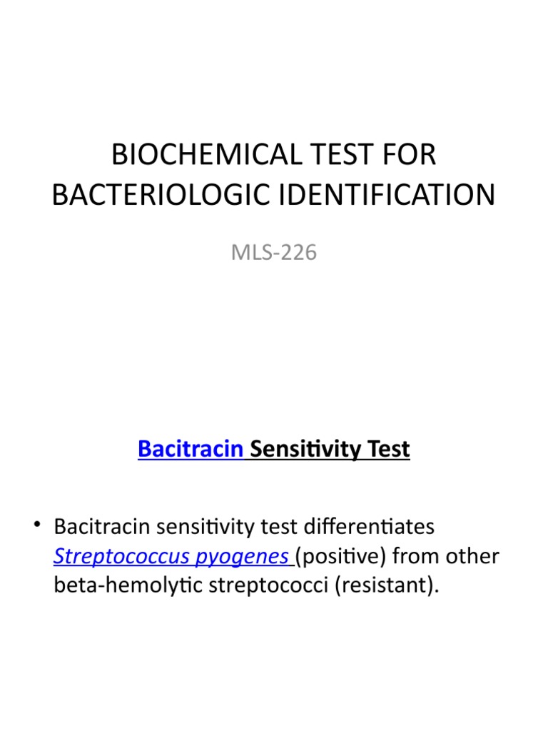 Biochemical Test For Bacterialogical Identification | PDF | Wellness ...