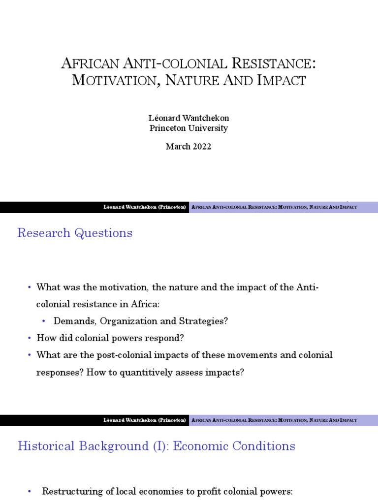 African Anti-Colonial Resistance 3 2022 V1 | PDF