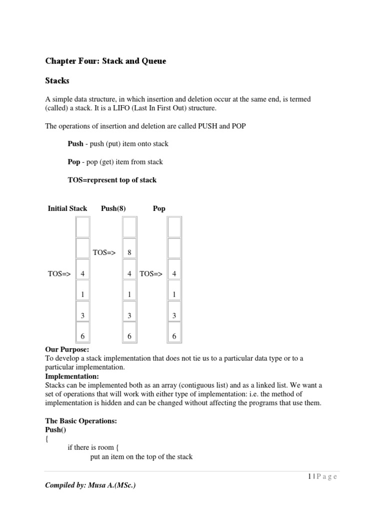 Chapter 5 Stack And Queue Pdf Queue Abstract Data Type Algorithms And Data Structures