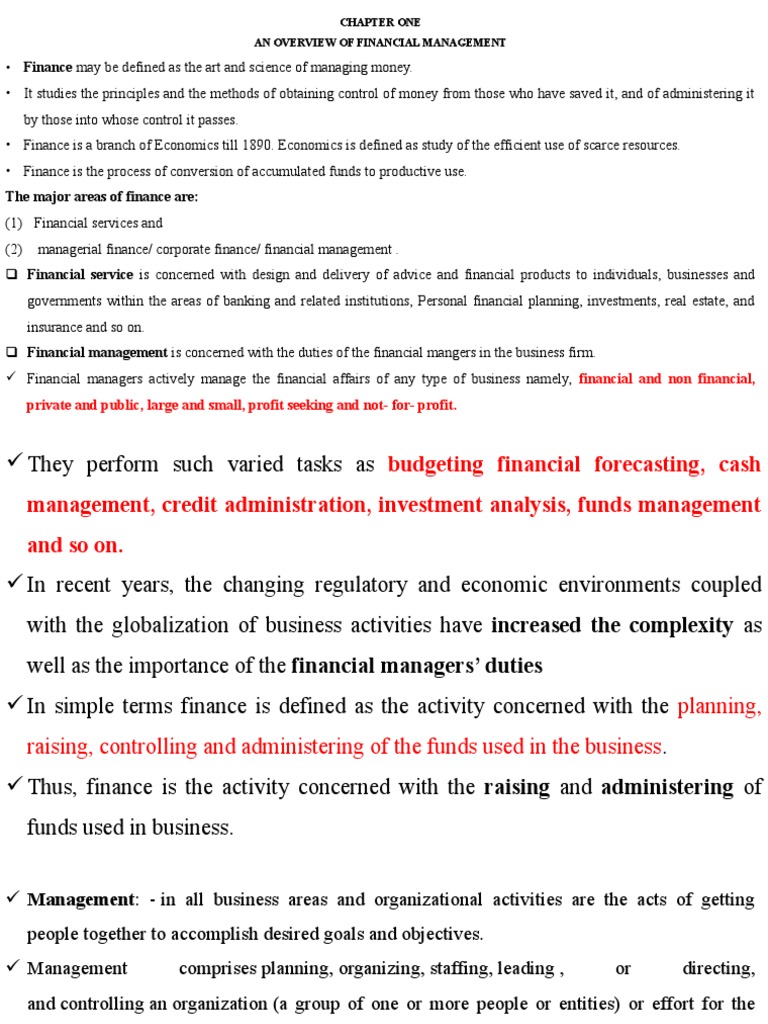 Financial Management Overview | PDF | Income Statement | Balance Sheet