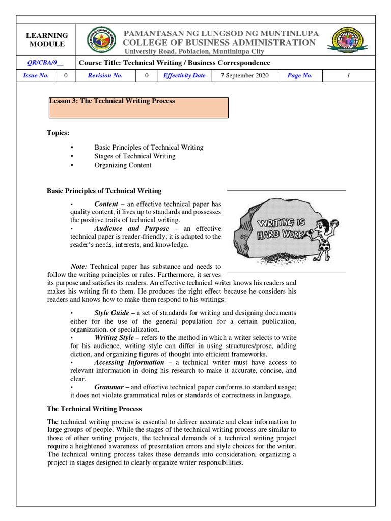 Lesson 3 The Technical Writing Process | PDF