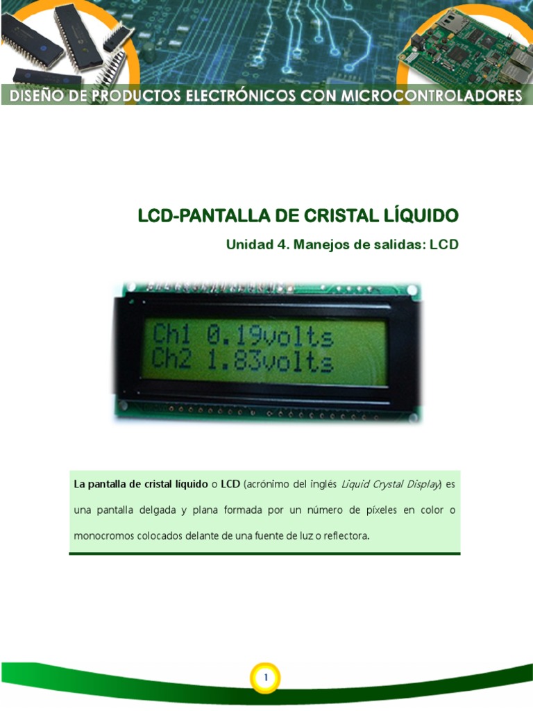 LCD Pantalla de Cristal Liquido | PDF | Pantalla de cristal líquido ...