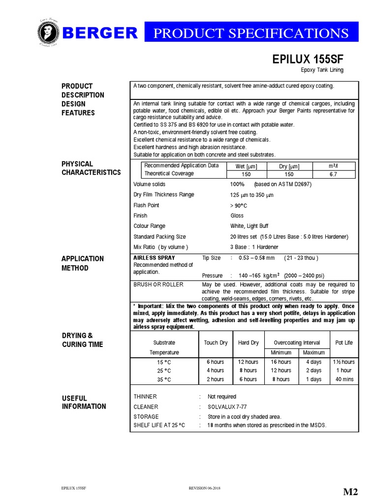 Epilux 155 SF | PDF | Epoxy | Paint