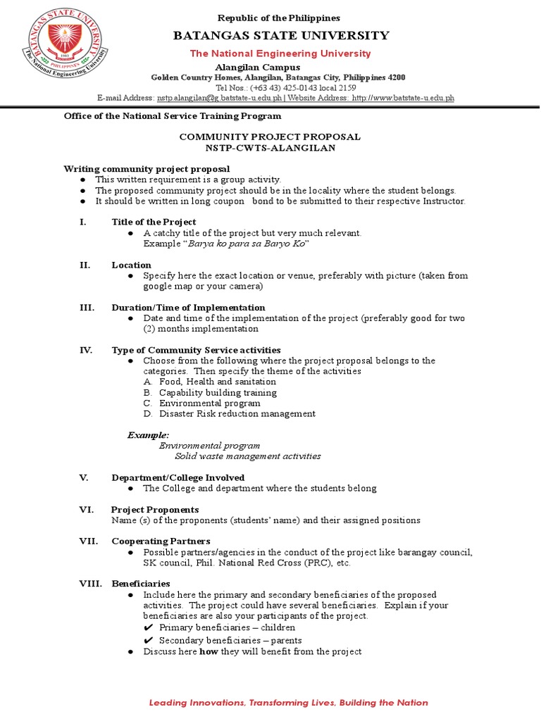 CWTS Project Proposal Format 2022 | PDF | Economies | Business