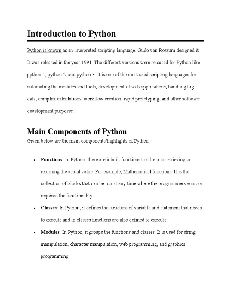 Python Notes | PDF | Python (Programming Language) | Cross Platform ... Python Notes | PDF | Python (Programming Language) | Cross Platform ...