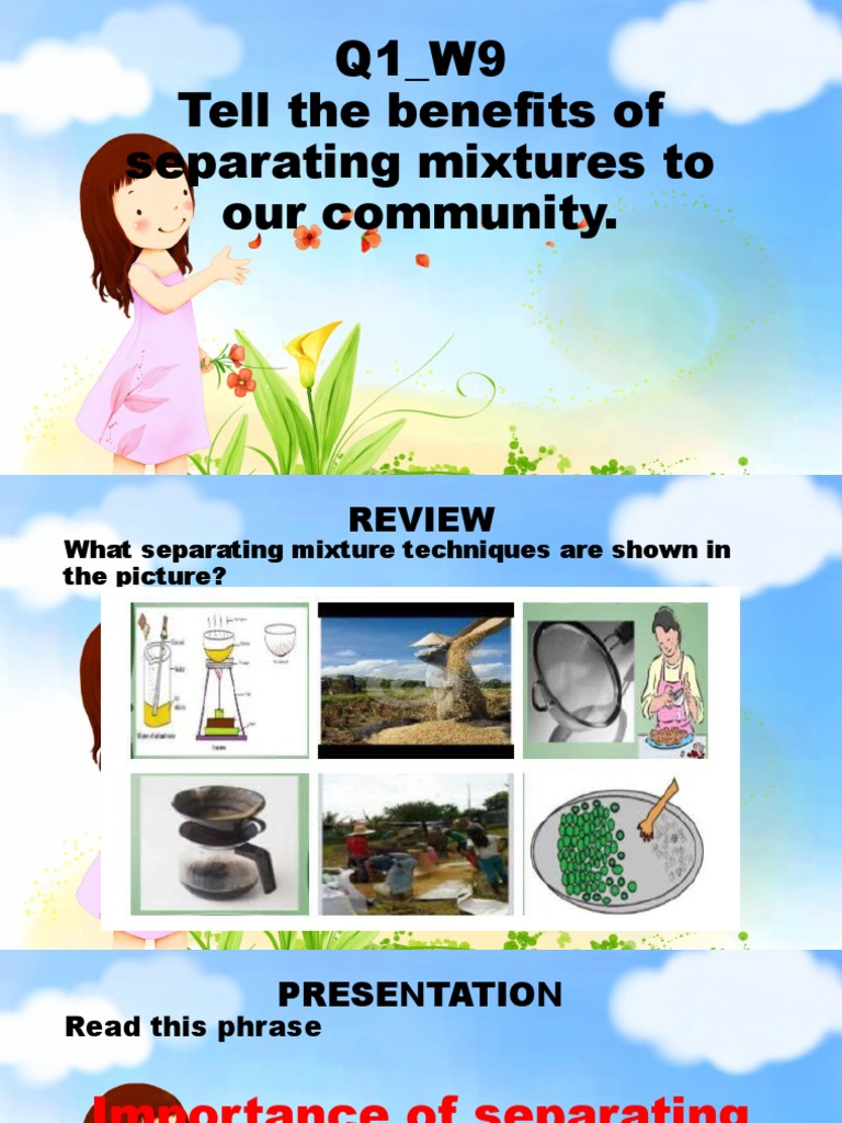 Benefits of Separating Mixtures | PDF | Filtration | Mixture