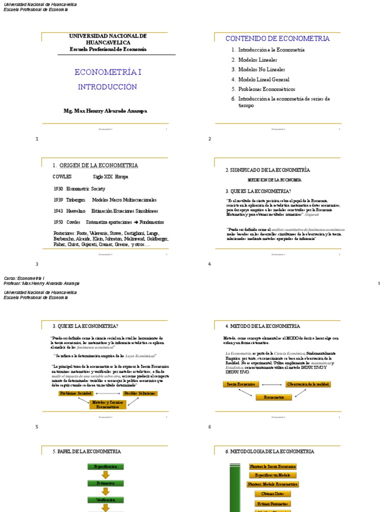 1.introduccion A La Econometria | PDF | Econometría | Estadísticas