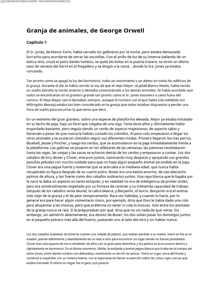 Animal Farm Whole Text - En.es | PDF