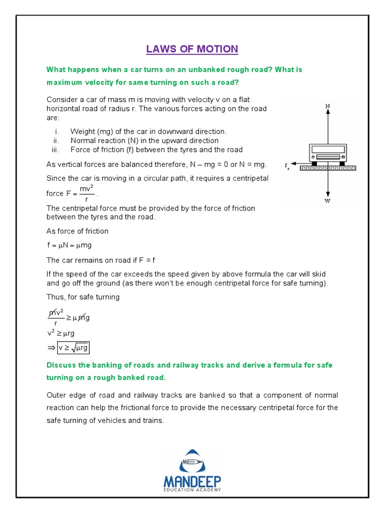 Laws Of Motion All Derivations Pdf Force Physical Phenomena