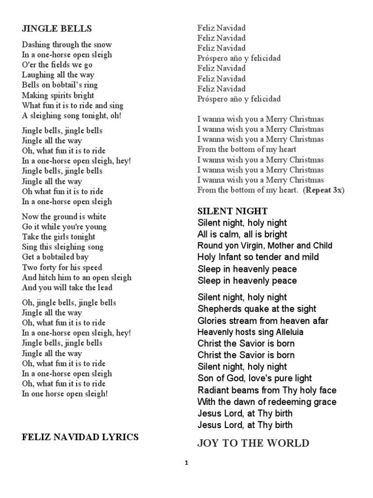 Feliz Navidad Lyrics