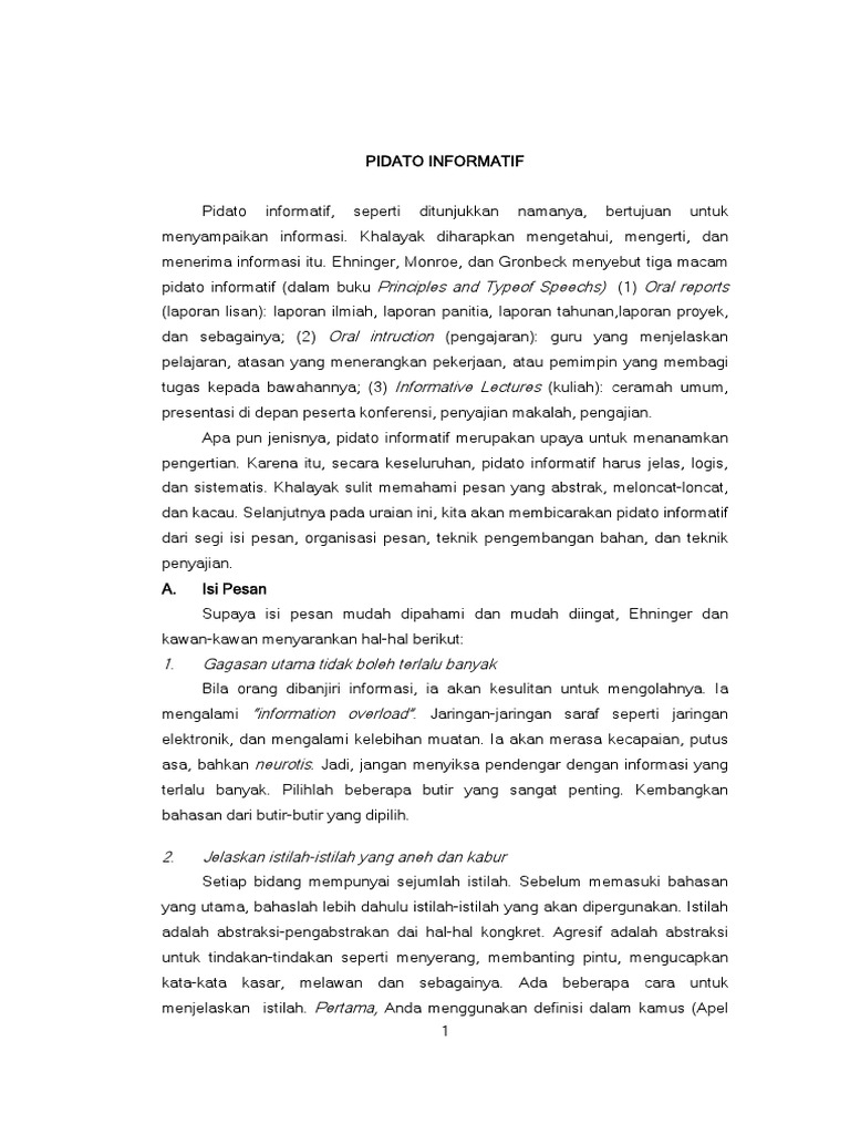 Pidato Informatif™ | PDF