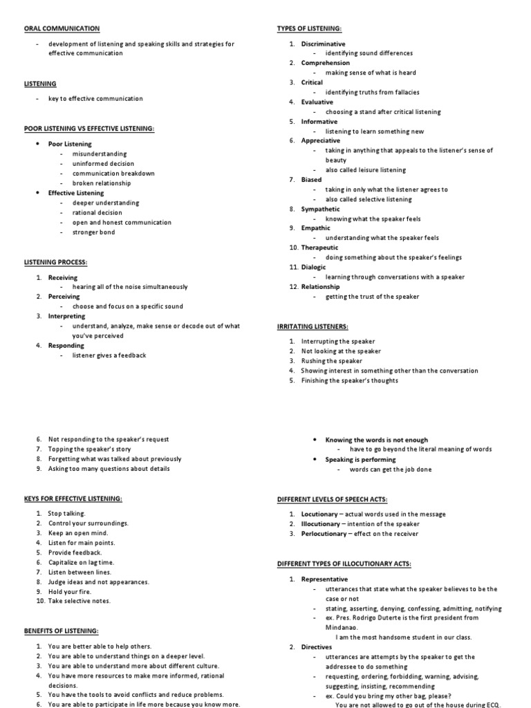 Oral Comm | PDF | Communication | Logic