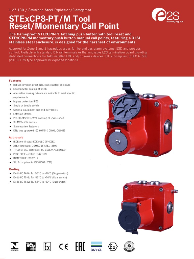 Explosion-Proof Call Points | PDF | Resistor | Electrical Equipment