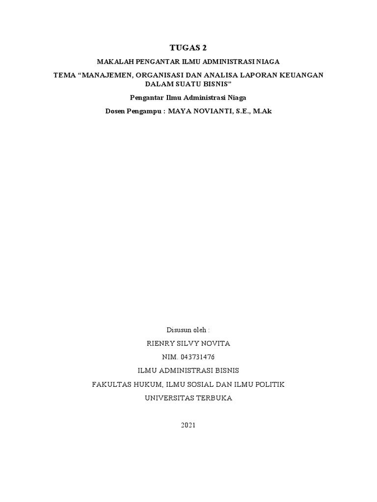 TUGAS 2 Pengantar Ilmu Administrasi Niaga | PDF | Karier & Perkembangan | Pengembangan Diri
