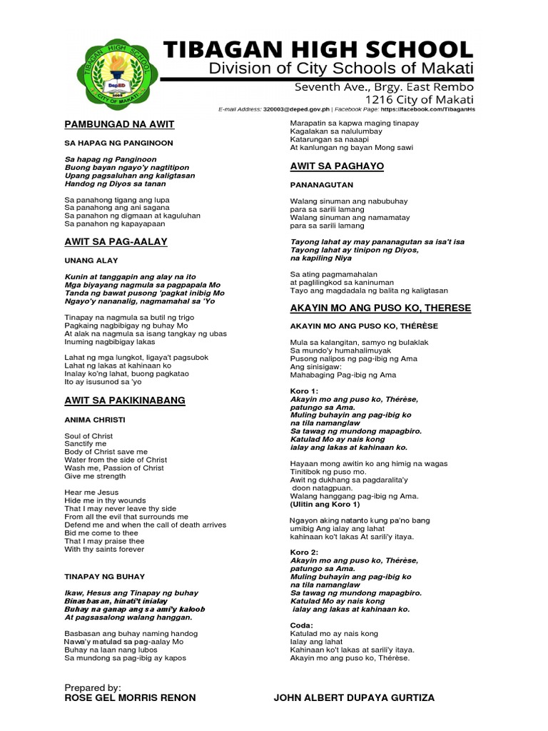 Mass Song | PDF