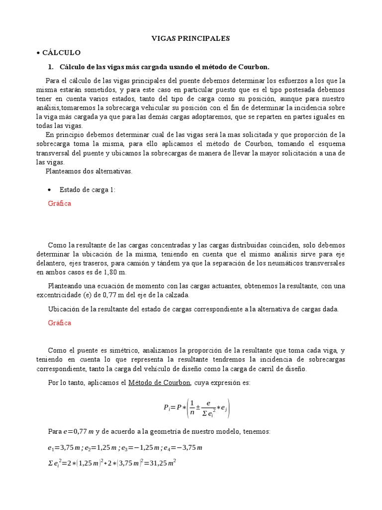 Vigas Principales | PDF | Eje | Viga (Estructura)