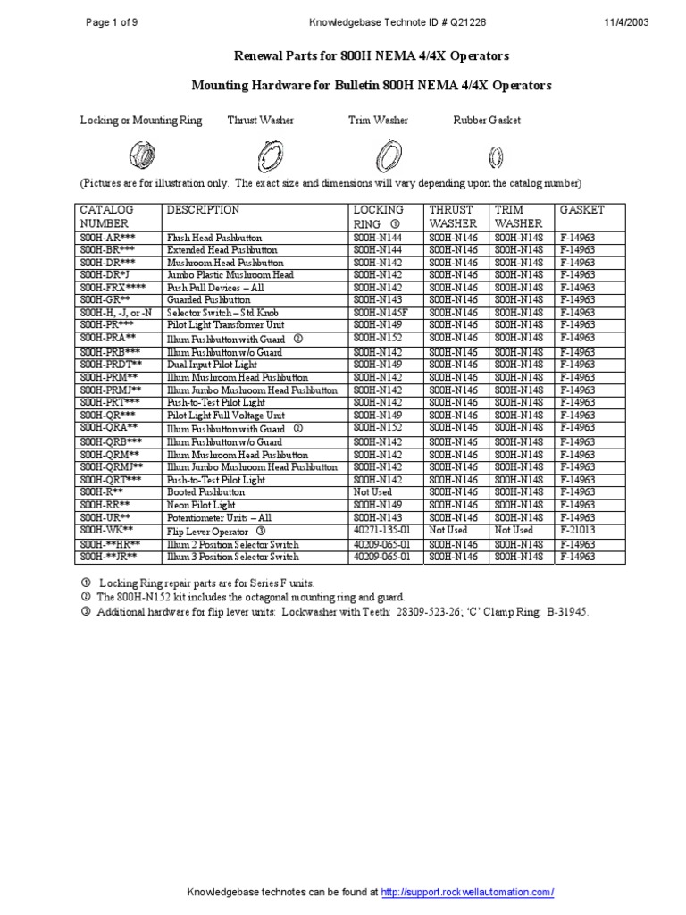 800H - N4-4X - Parts RP | PDF | Electrical Engineering | Electricity