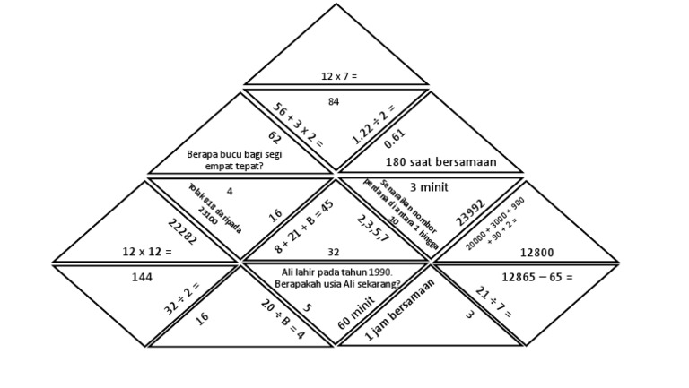 Tarsia Matematik 2 | PDF