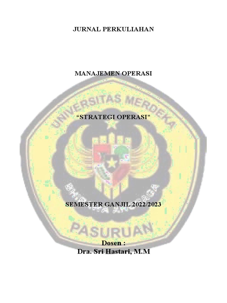 Contoh Jurnal Perkuliahan | PDF