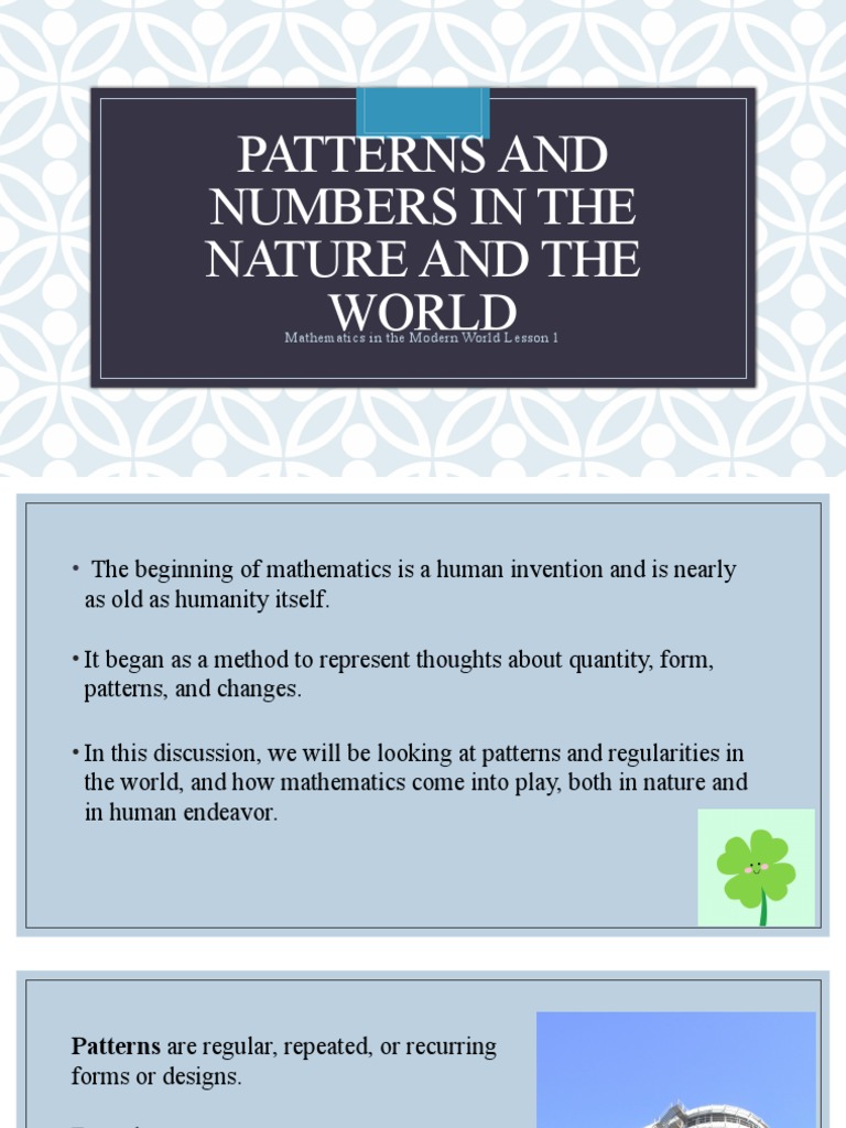Patterns and Numbers in Nature | PDF | Mathematics