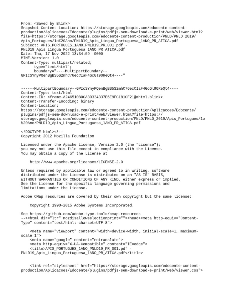 Apis Portugues 1ano Pnld19 PR 001.PDF - Pnld19 Apis Lingua Portuguesa 1ano PR Atica | PDF ...