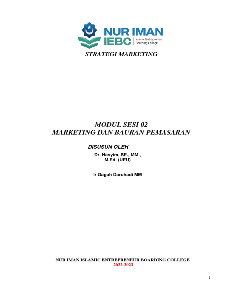 Modul Sesi 02 - Bauran Pemasaran | PDF | Marketing | Customer