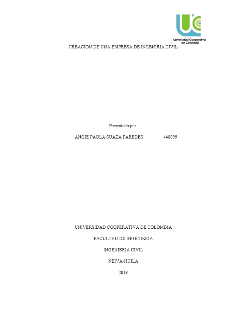 Creacion de Una Empresa Final | PDF | Iniciativa empresarial | Business