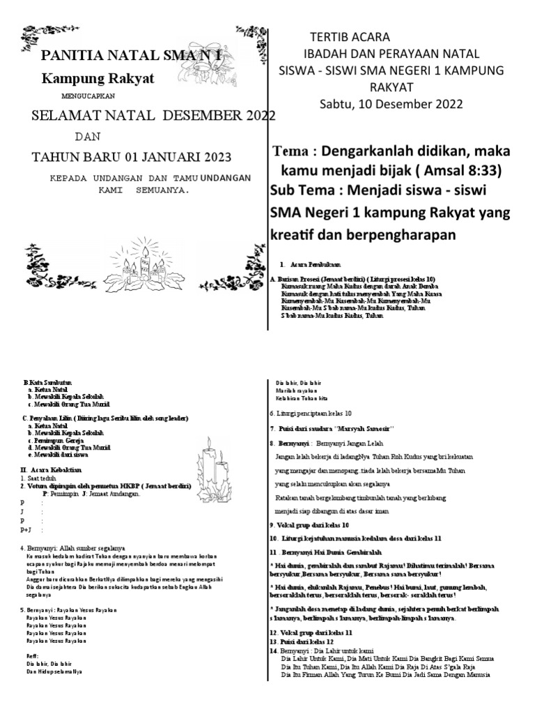 Liturgi Natalan Umum | PDF