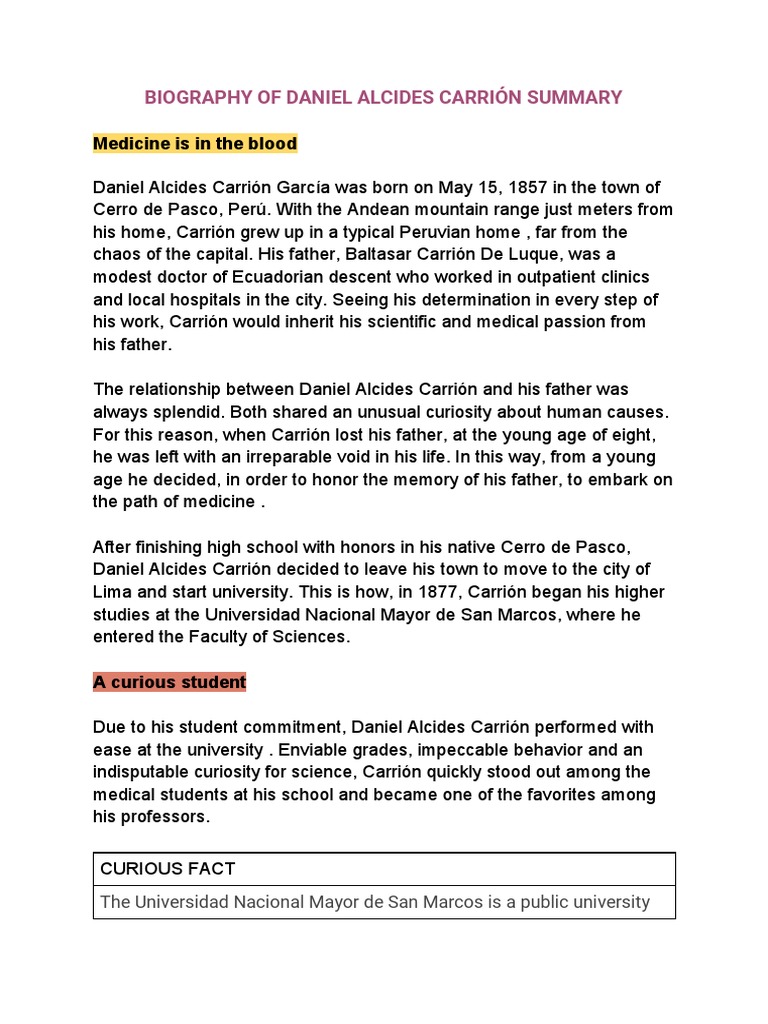 Daniel Alcides Carrión | PDF