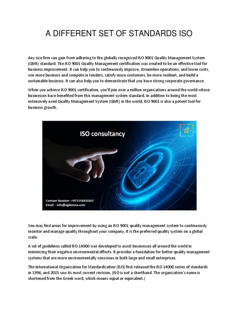 A Different Set of Standards Iso | PDF | Iso 9000 | Quality Management