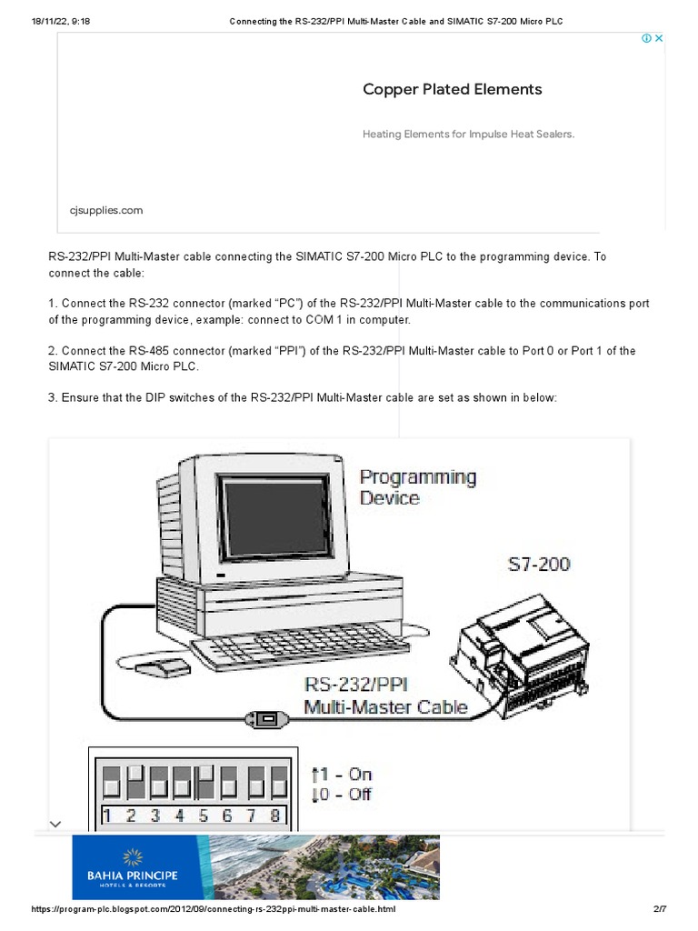 Connecting The RS-232 - PPI Multi-Master Cable and SIMATIC S7-200 Micro PLC | PDF | Information ...