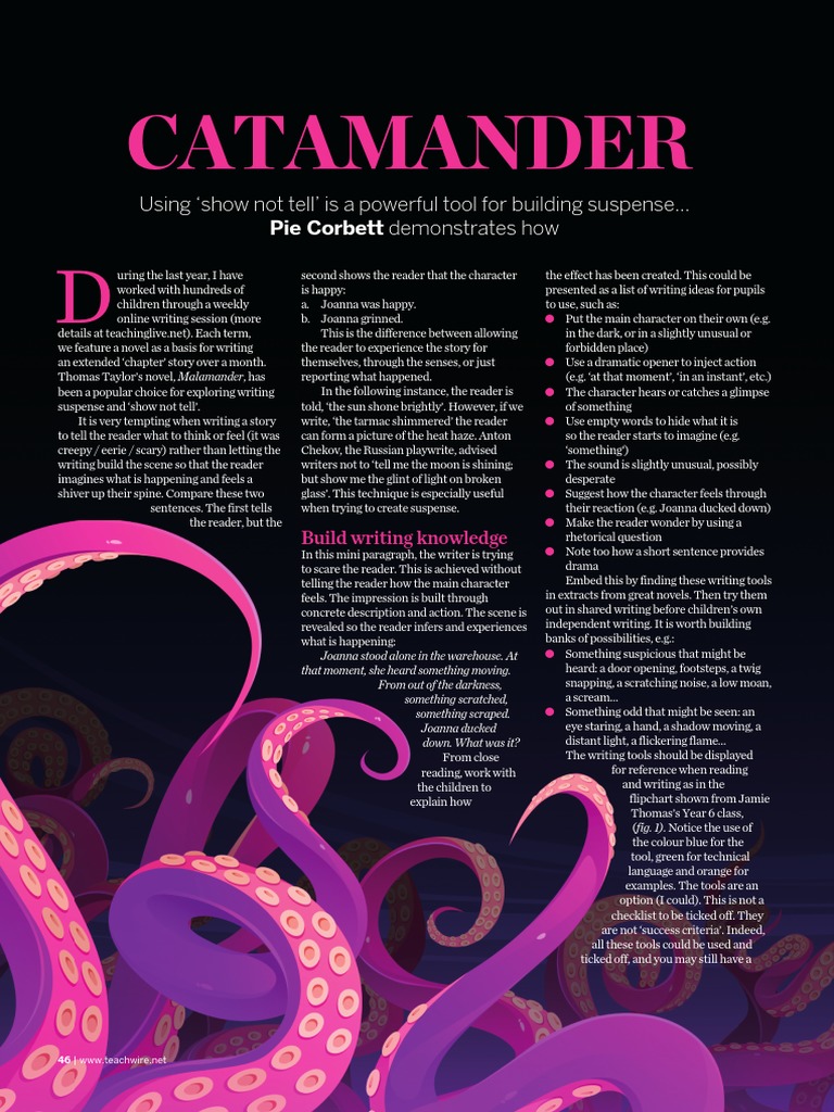 Pie Corbett Model Texts - Show Don't Tell | PDF