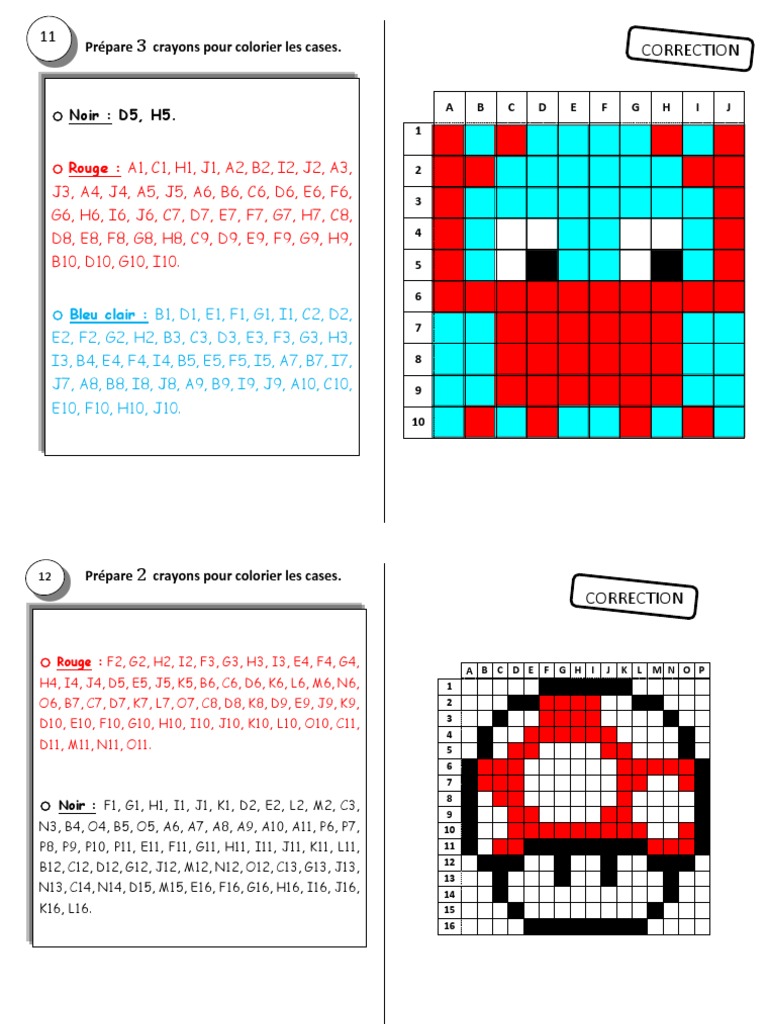 Pixels Art Codés Partie 2 - Correction | PDF