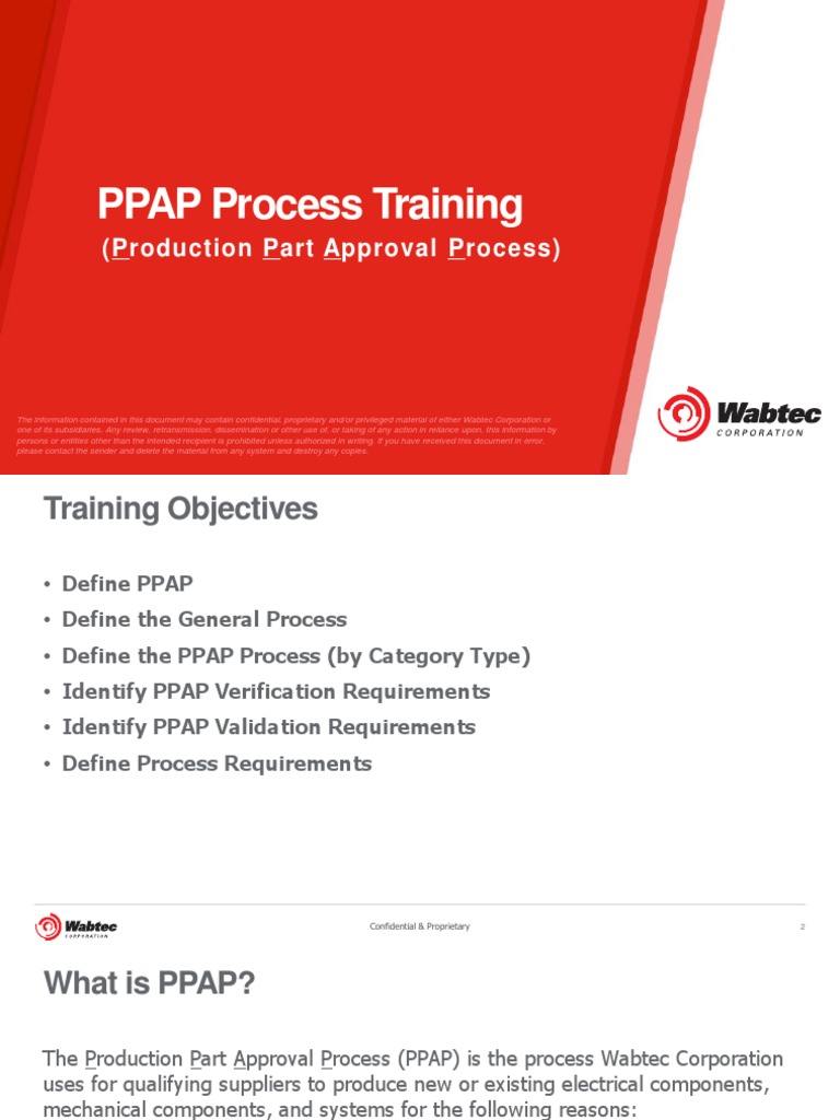 A Comprehensive Guide to the Production Part Approval Process (PPAP) | PDF | Verification And ...