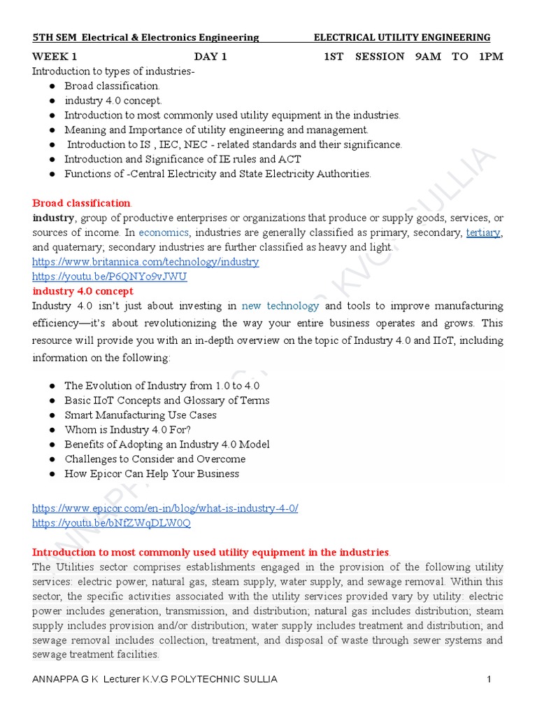 WEEK 1 ELECTRICAL UTILITY ENGINEERING Ref | PDF | Quality Management | Six Sigma
