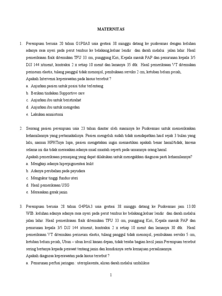 MATERNITAS | PDF | Sains & Matematika