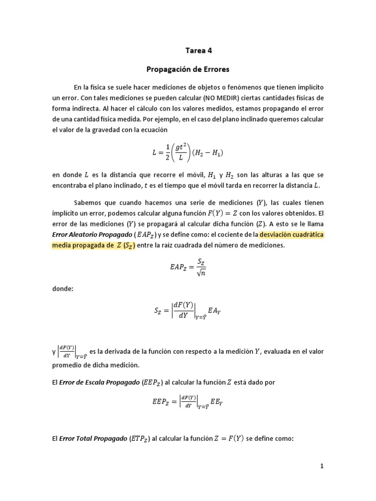 MC-T4 Lab Propagación de Errores | PDF | Medición | Función (Matemáticas)