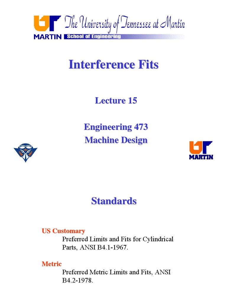 Interference Fits and Pressure | PDF | Engineering Tolerance ...