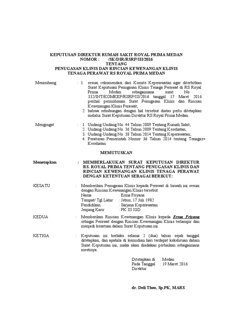 SPK & RKK - IGD Erma Friyana | PDF