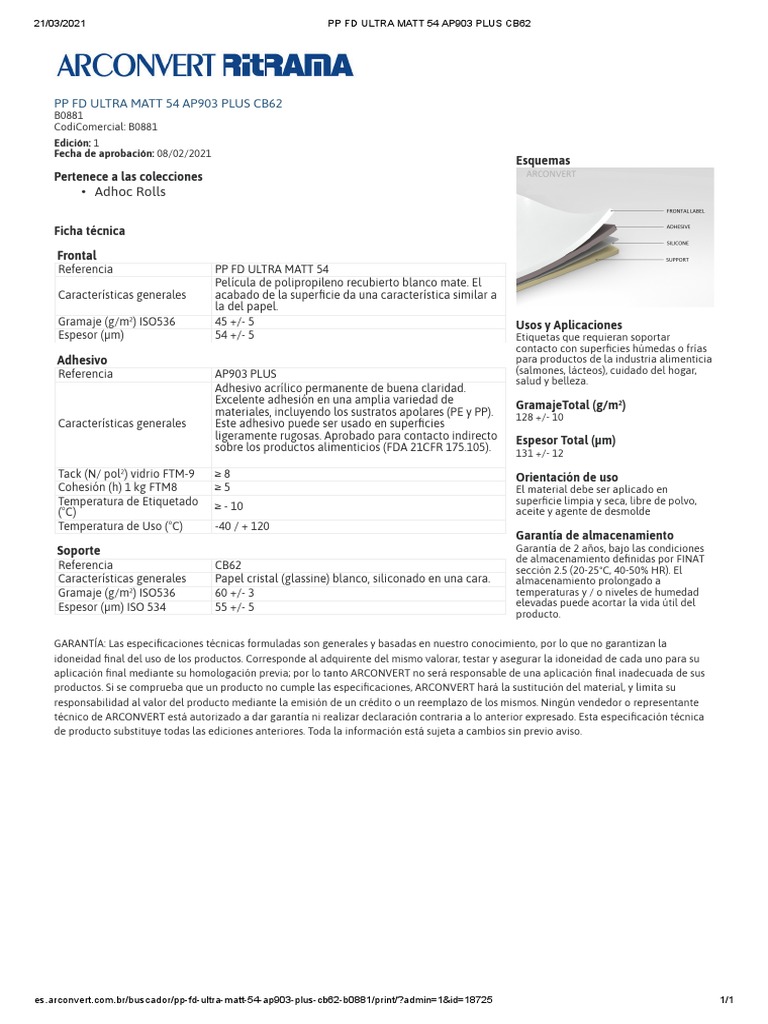PP FD Ultra Matt 54 Ap903 Plus CB62 | PDF